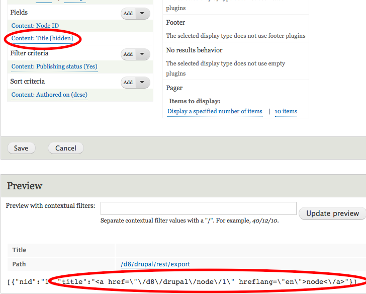 \Drupal\rest\Plugin\views\row\DataFieldRow::render should take into account the 'exclude' flag ...